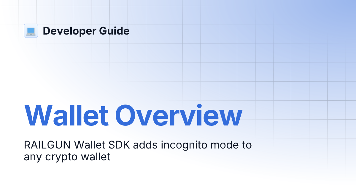 Wallet Overview | Developer Guide